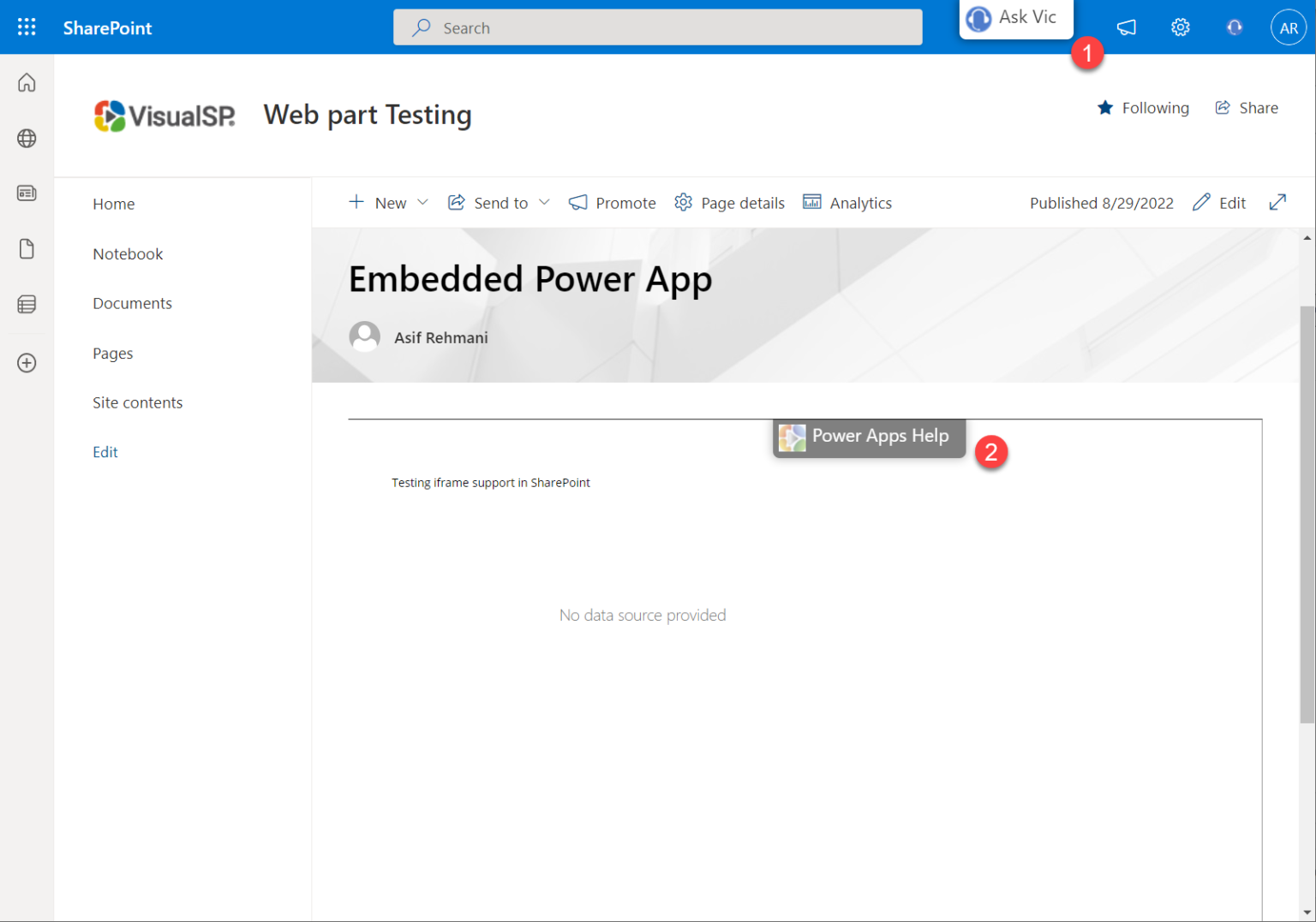 Using VisualSP in iFrames - VisualSP Support